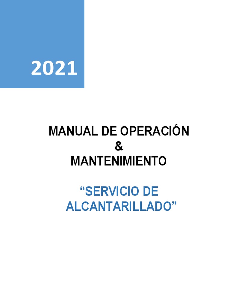 2 Manual de Operación - Sistema de Alcantarillado | PDF | Alcantarillado | Residuos