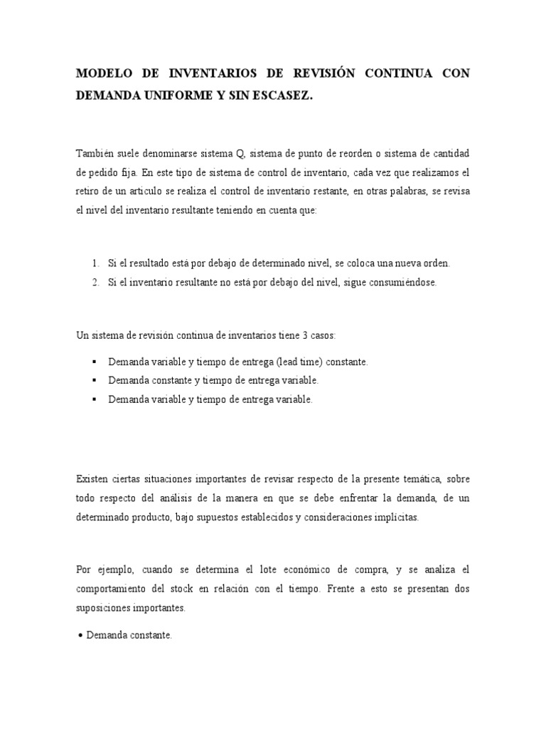 Modelos de Inventarios | PDF | Inventario | Business