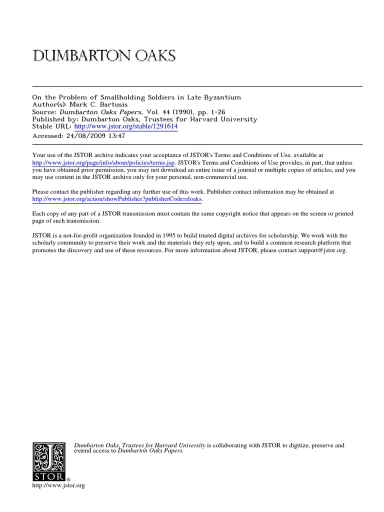 Bartusi, On The Problem of Smallholding Soldiers | PDF | Archive