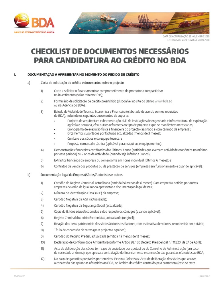 BDA CHECKLIST Versão Final - 2021 | PDF