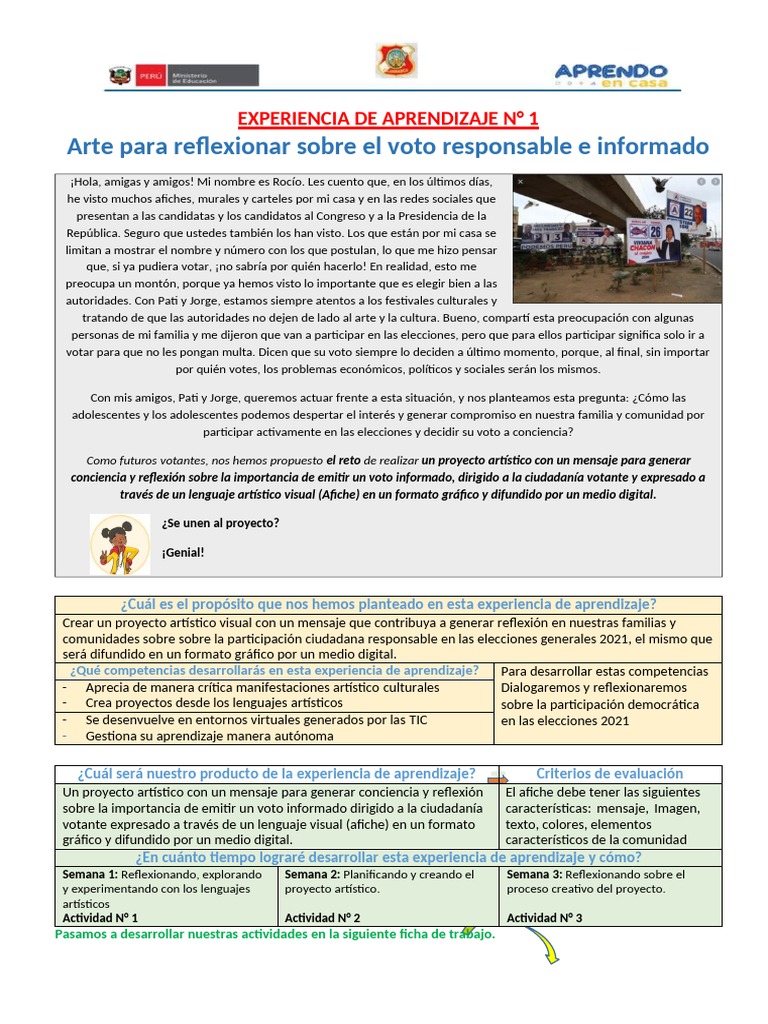 Arte para Reflexionar Sobre El Voto Responsable e Informado | PDF | Color | Votación