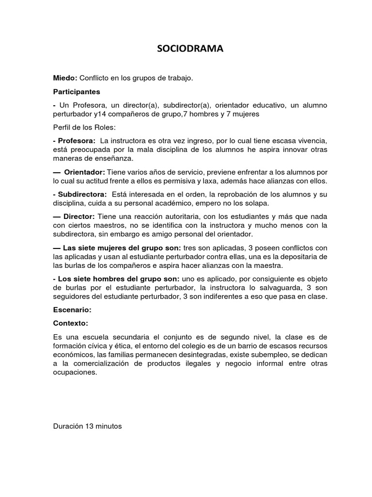 SOCIODRAMA | PDF