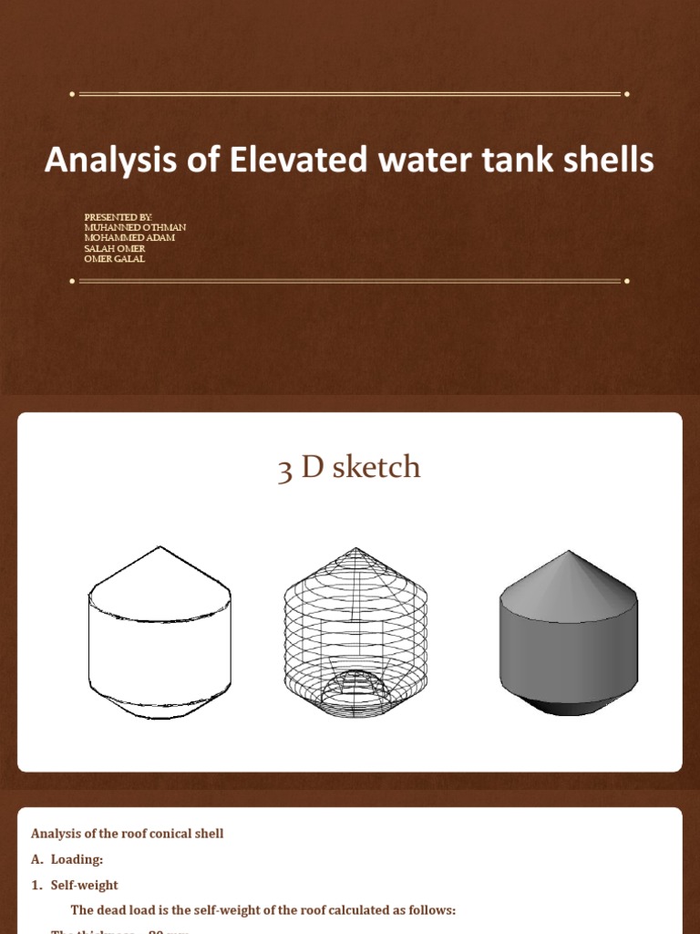 Analysis of Elevated water tank structural components | PDF