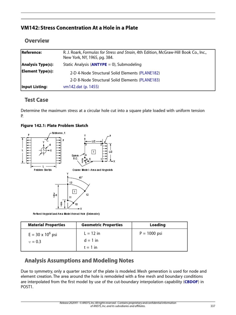 Stress Concentration Due To A Circular Hole | PDF | Stress (Mechanics) | Classical Mechanics