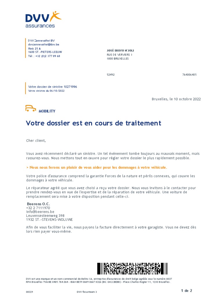 Accusé de Reception Auto Retail | PDF