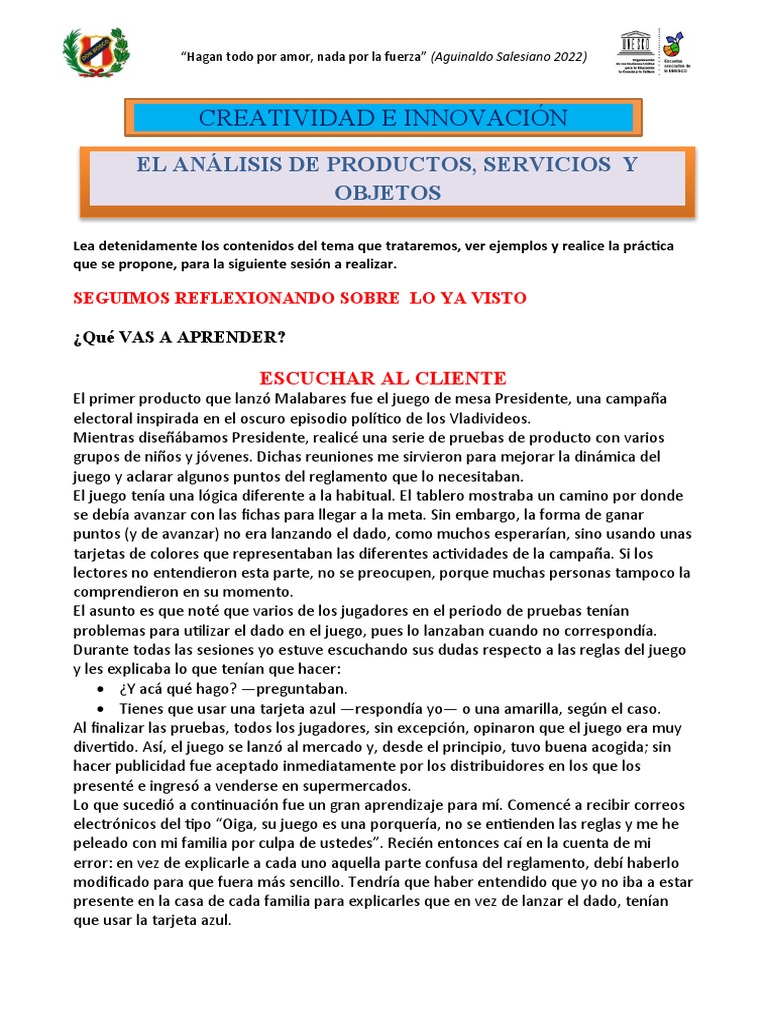 Tema 10 Practica X Ept Analisis de Productos 4to 2022 | PDF