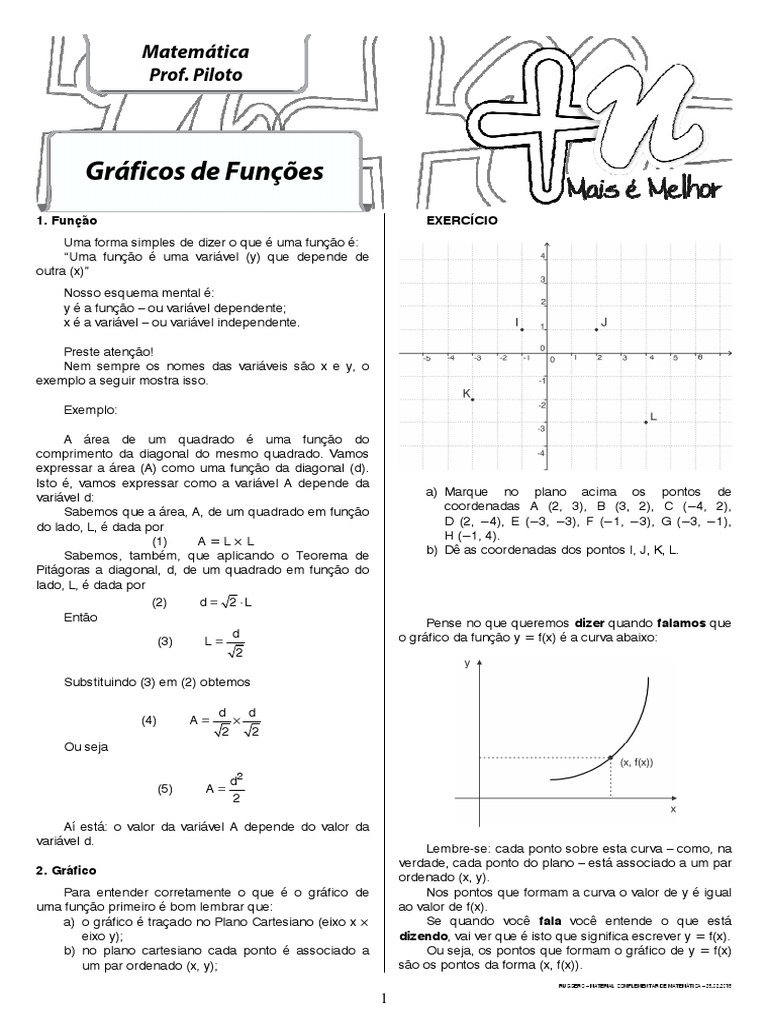 Graficos De Funcoes Pdf Função Matemática Matemática