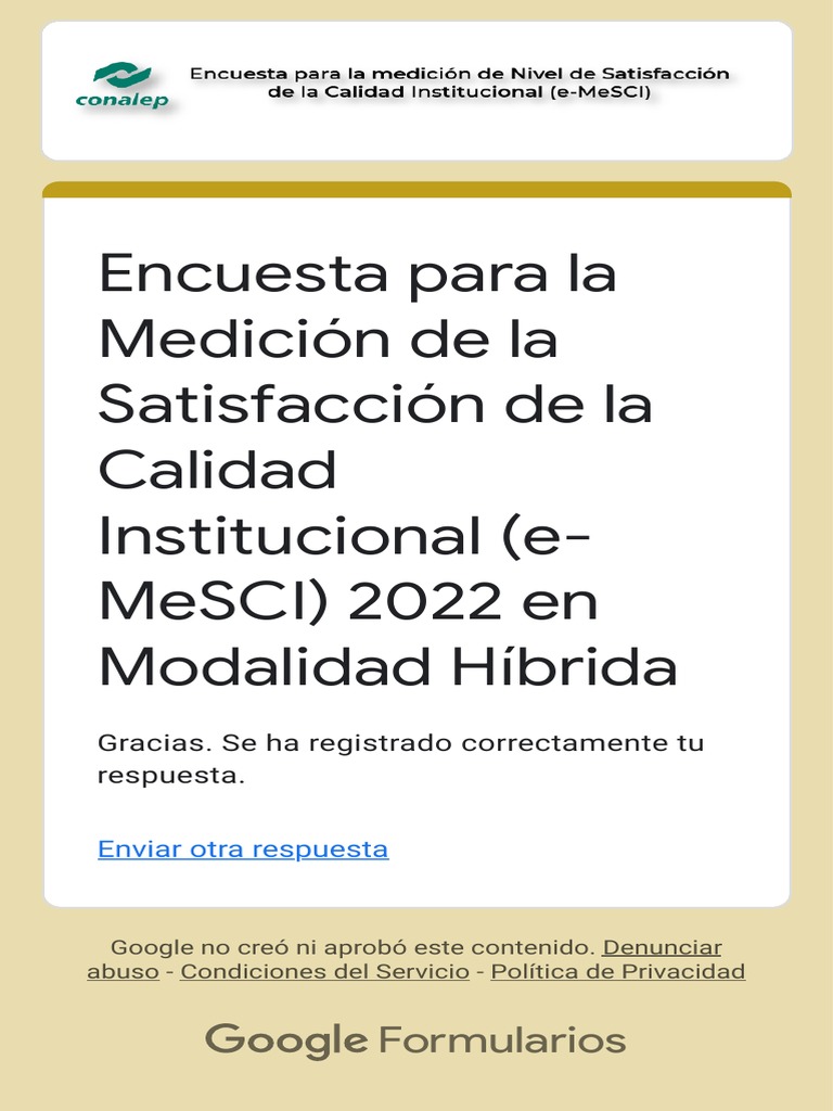 Encuesta para La Medición de La Satisfacción de La Calidad ...