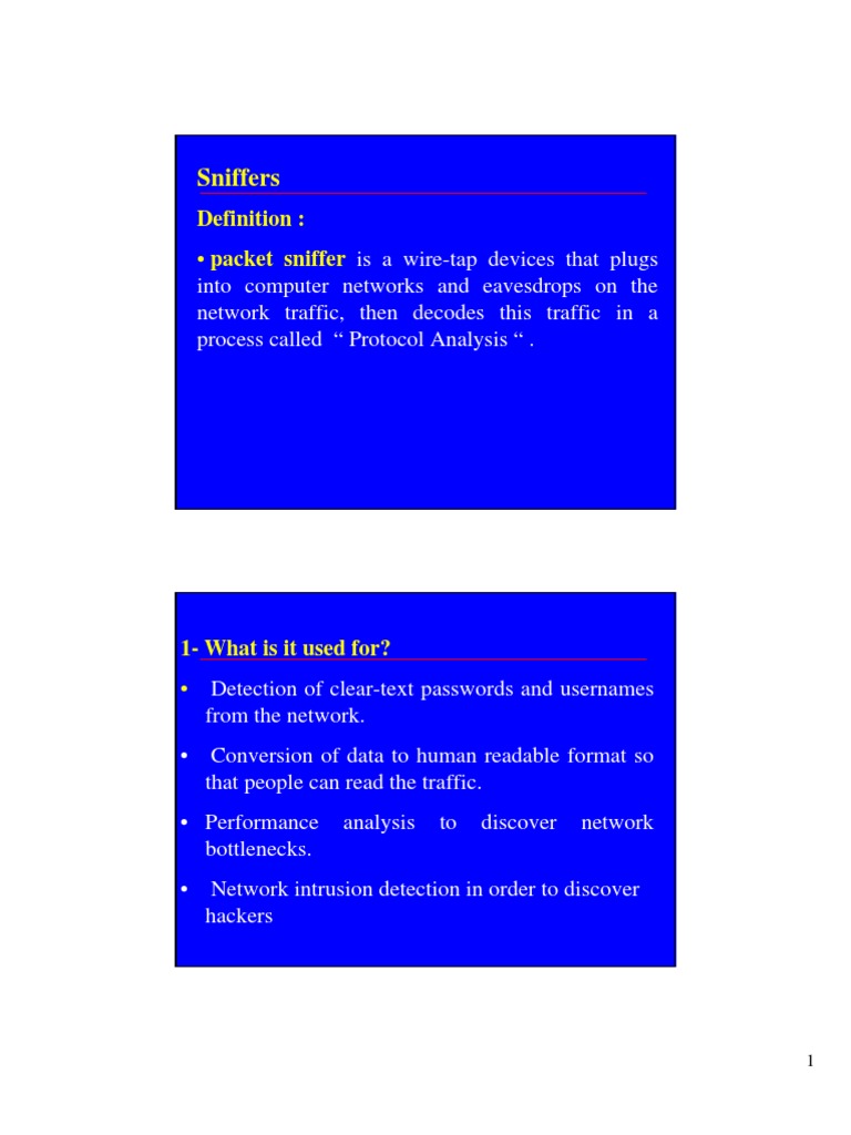 Sniffers | PDF | Business | Computers