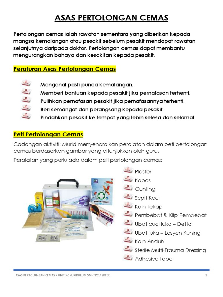 Modul Asas Pertolongan Cemas (Badan Beruniform) | PDF