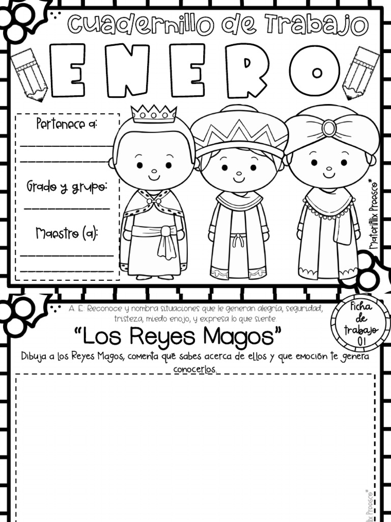 3ro - Fichas Mes de Enero | PDF