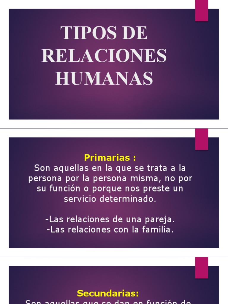 Tipos de Relaciones Humanas | PDF