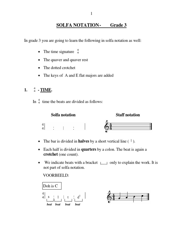4 Gr.3 Eng Solfa Notation | PDF | Musical Notation | Writing