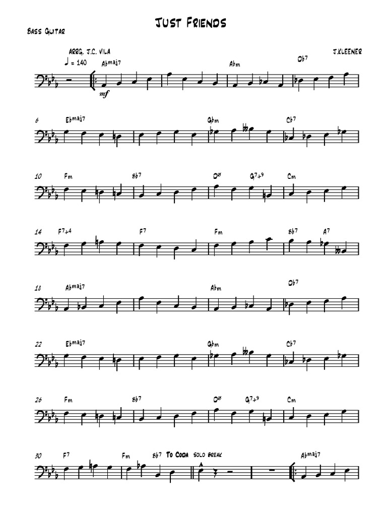 Just Friends Vocal - Bass Guitar - 2022-10-13 1004 | PDF | Rock Music