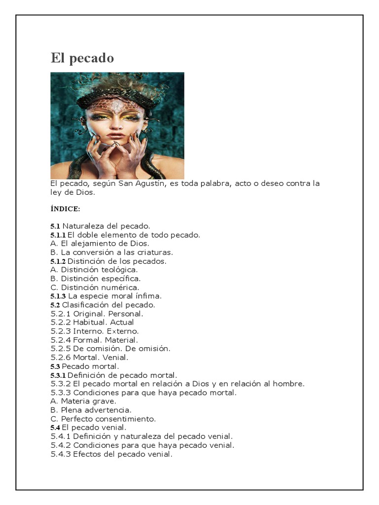 El Pecado Pdf Pecado Gracia Divina