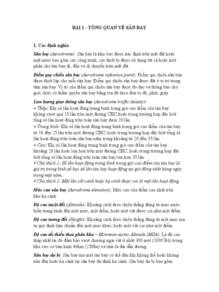 Tai Lieu San Bay | PDF