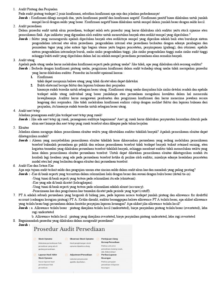 Soal Audit | PDF