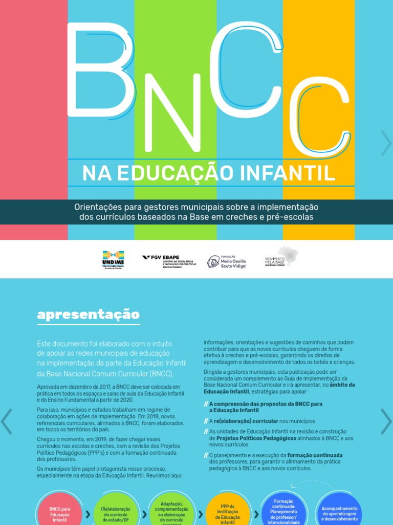Implementação da BNCC na Educação Infantil | PDF | Pré-escola | Pedagogia