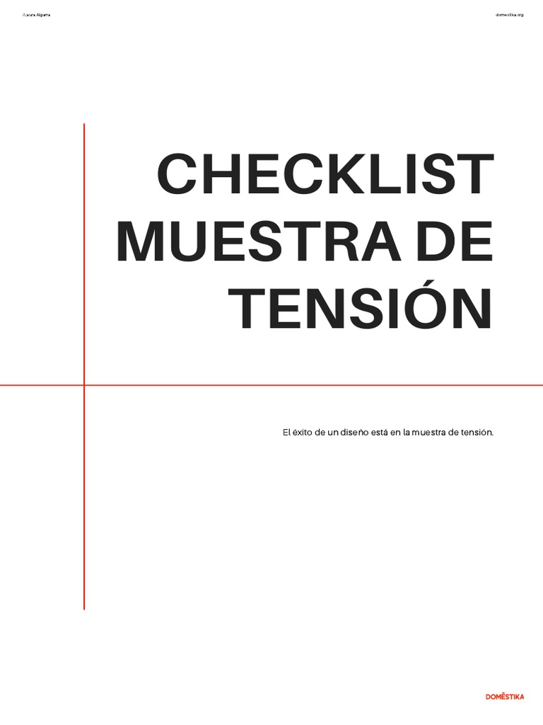 Checklist Muestra de Tensión | PDF | Información