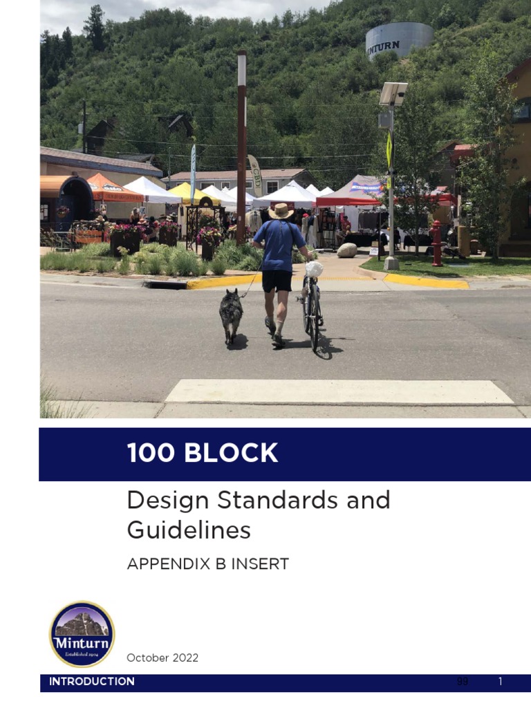 Minturn 100 Block Design Standards and Guidelines | PDF | Sidewalk | Street