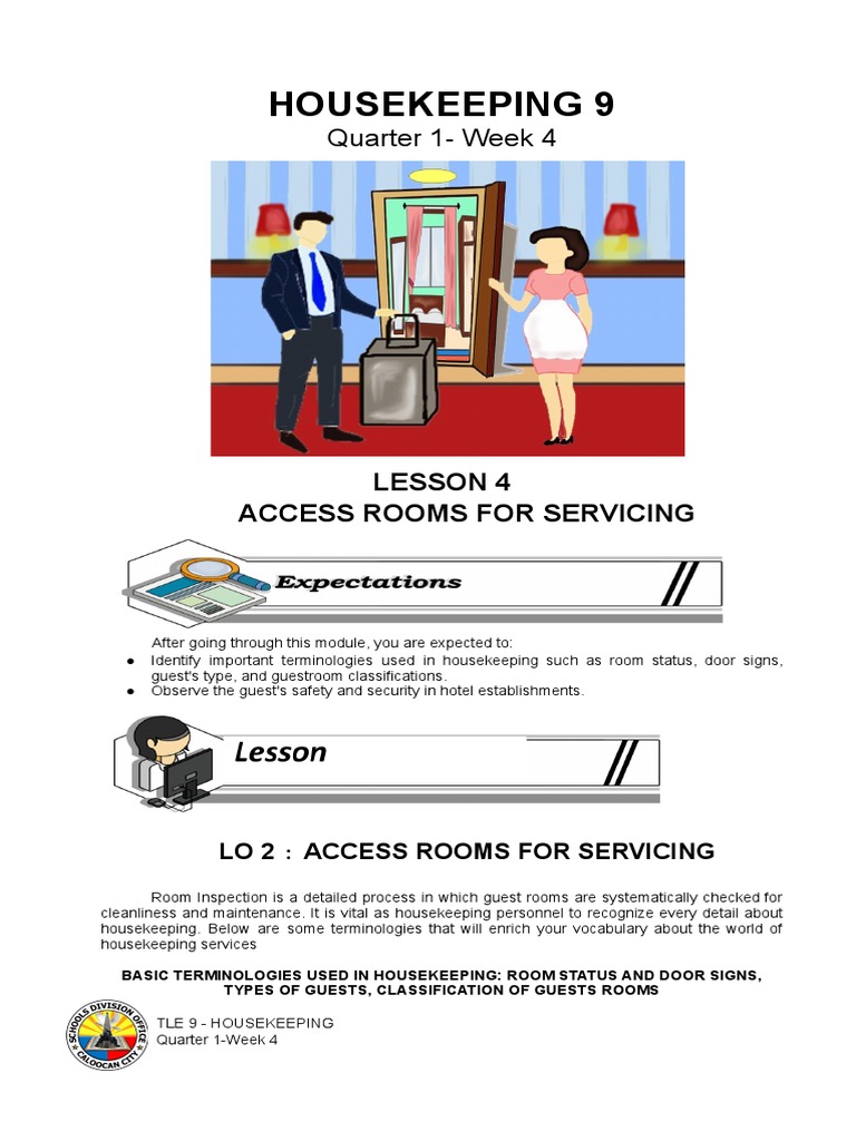 4 Tle Housekeeping 9 Quarter1 Week4 Edited | PDF | Hotel
