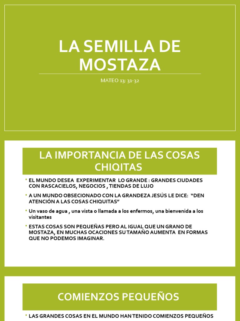 La Semilla de Mostaza | PDF