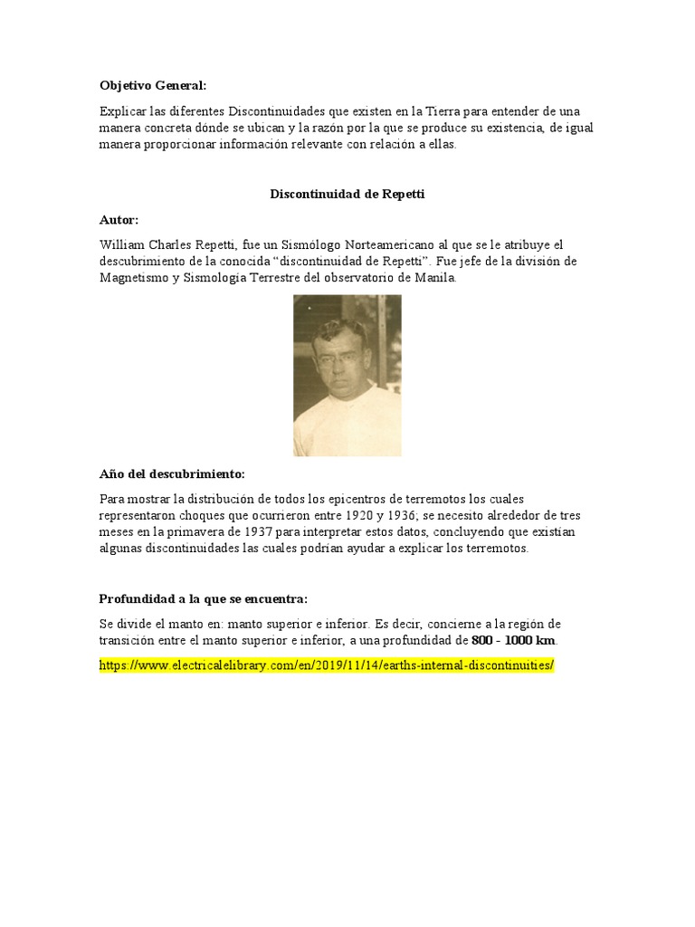 Discontinuidad de Repetti | PDF