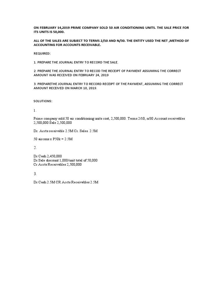 Example of Receivables | PDF