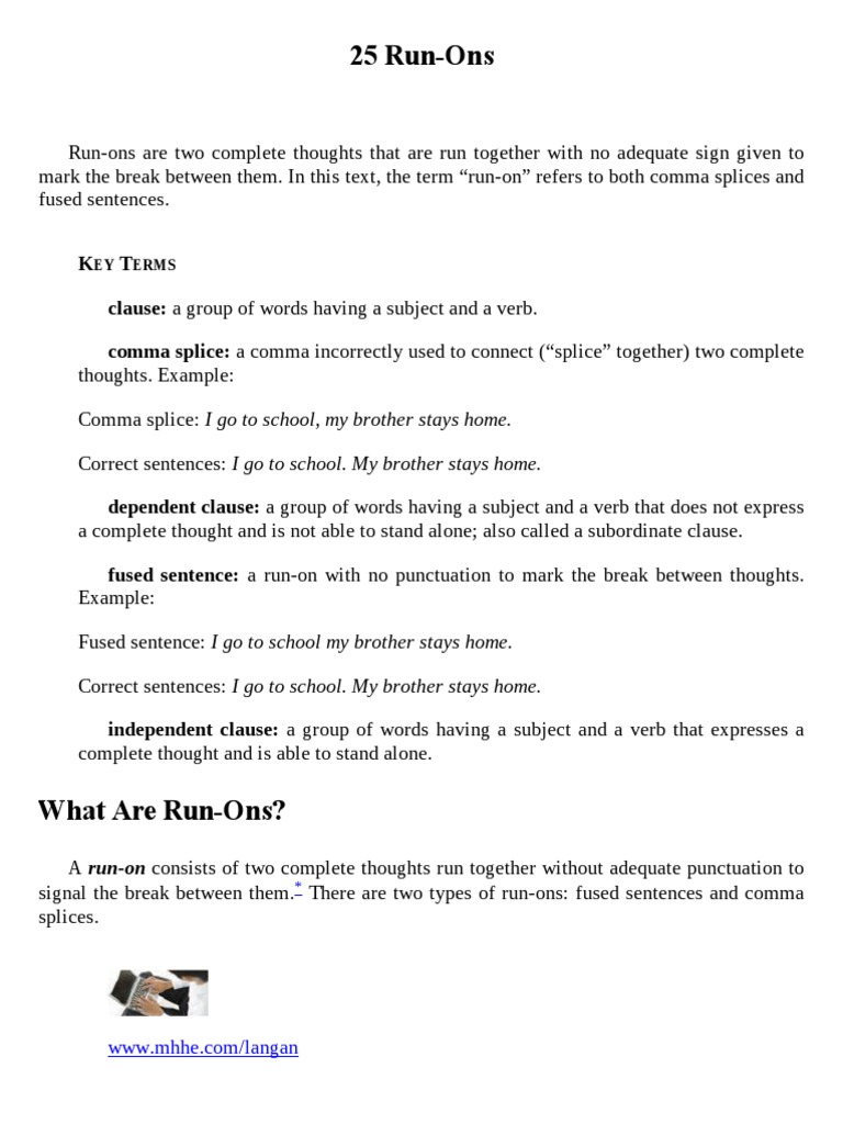 Understanding Run-Ons: A Comprehensive Guide to Identifying and ...