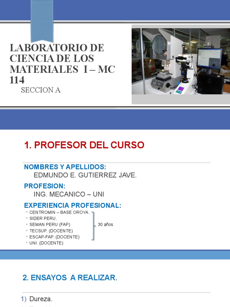 Present. Lab. MC 114 2022-2 | PDF | Prueba (evaluación)