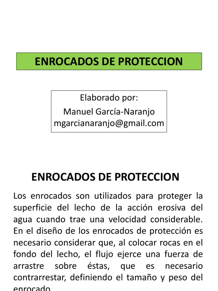 Sesión 4.3 - Enrocados de Protección 100920 | PDF | Ingeniería mecánica ...