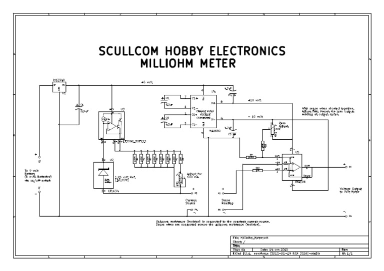 Scullcom Milliohm Meter Circuit | PDF