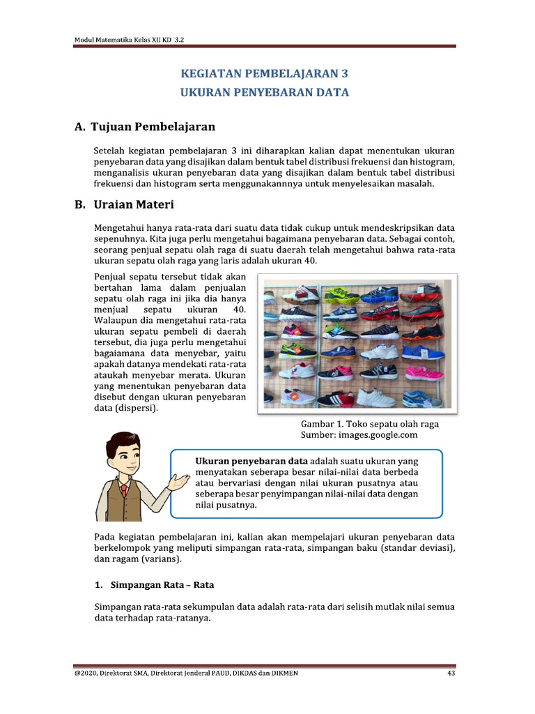 KD 3.2 Ukuran Penyebaran Data | PDF