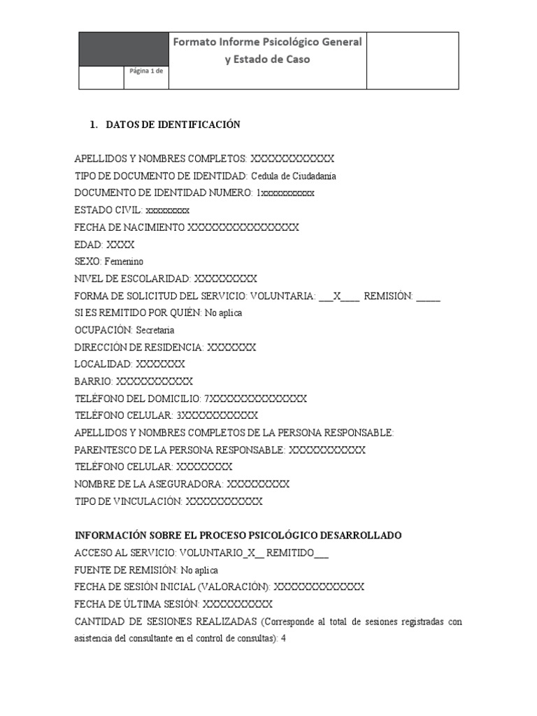 Informe Estado de Caso C3 | PDF | Evaluación | Comportamiento