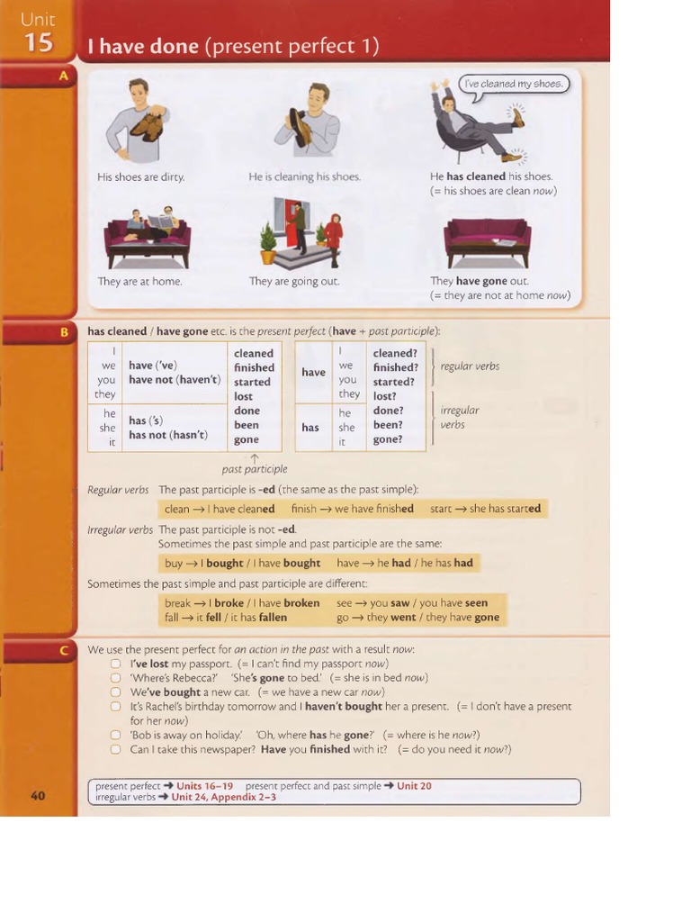 Present Perfect Book Exercises | PDF