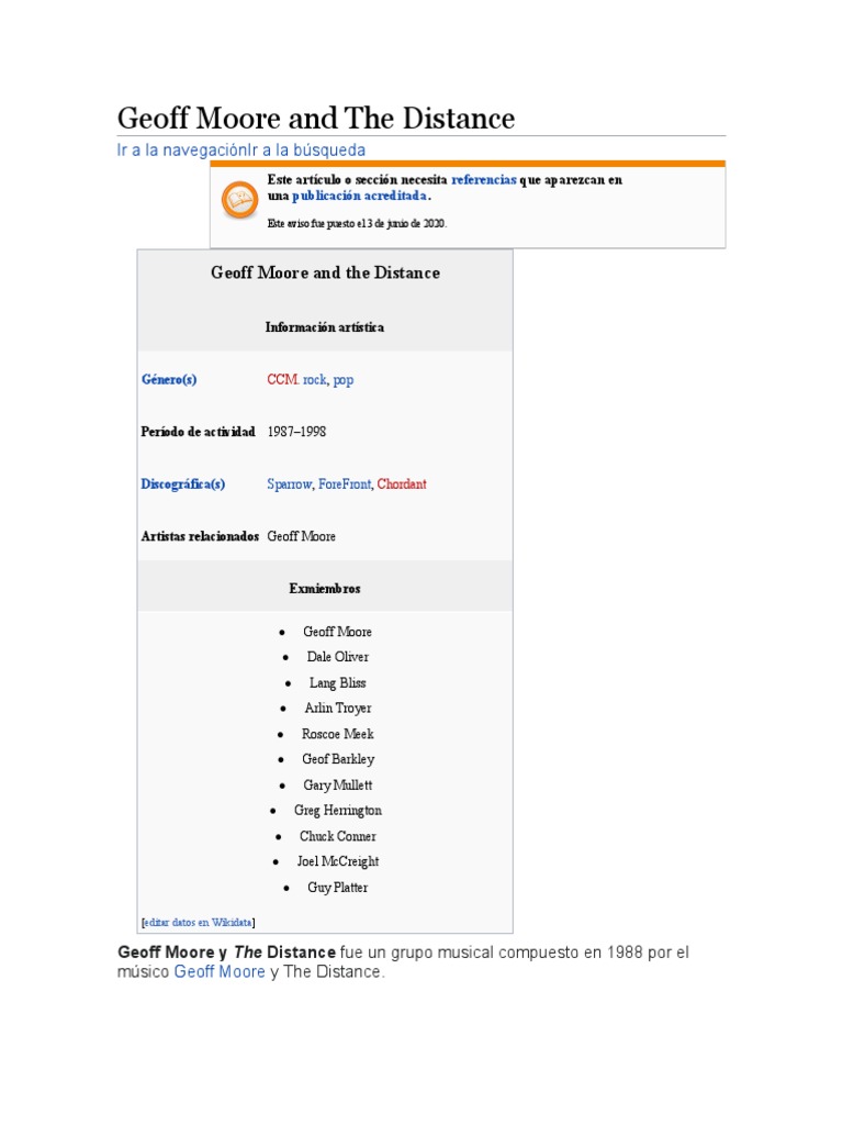 Geoff Moore and The Distance | PDF | Músicos | Grupos musicales