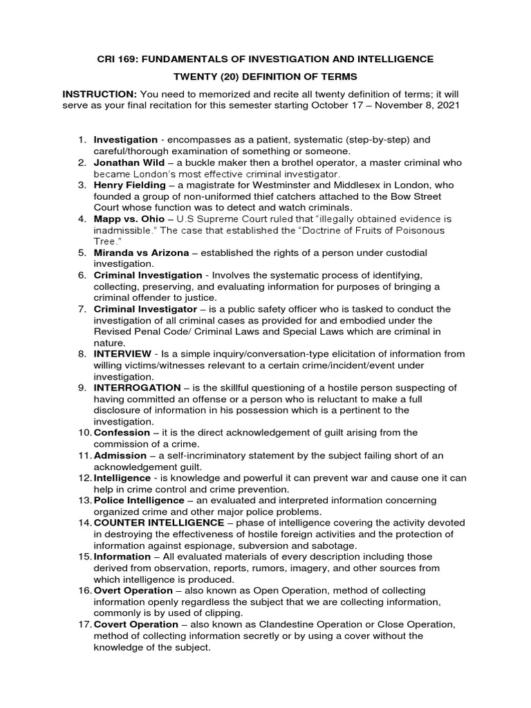 FINAL REQUIREMENTS CRI 169 and 168 | PDF | Police | Arrest