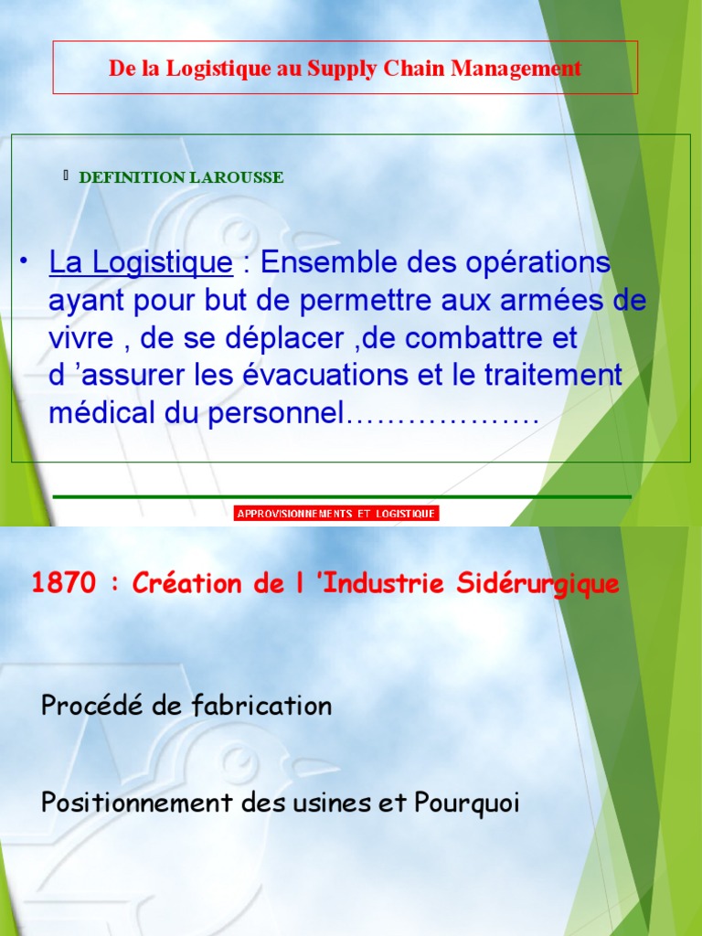 Formation Entrepot Logistique Et Supply Chain Management | PDF | Logistique | Gestion de la ...