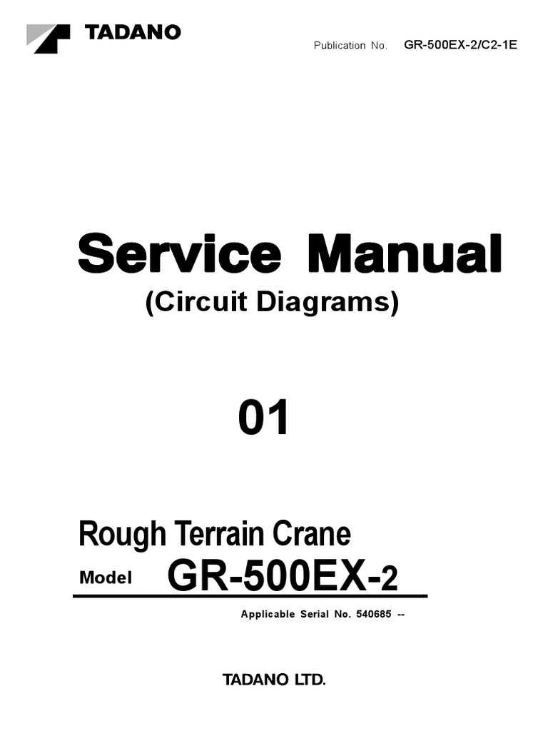 GR-500EX-2 Crane Service Manual | PDF | Crane (Machine) | Valve