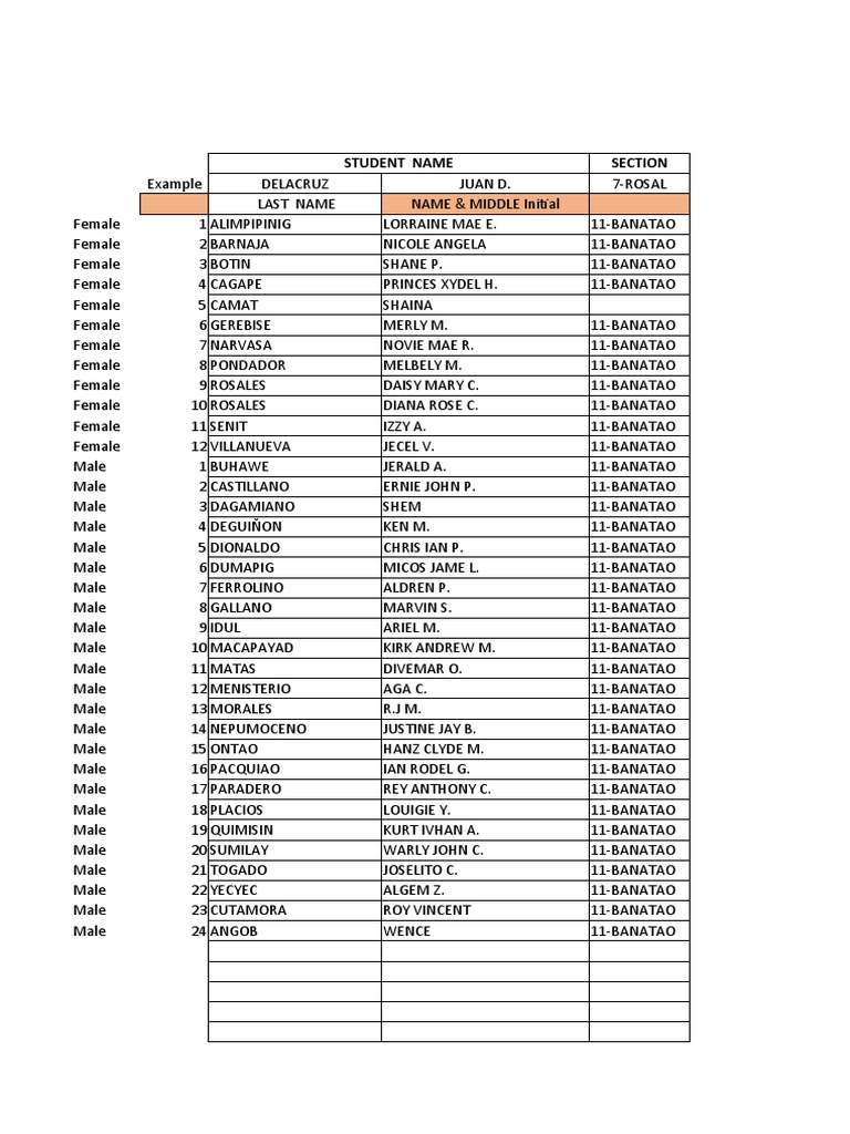 List of Students Id File Grade 11 | PDF