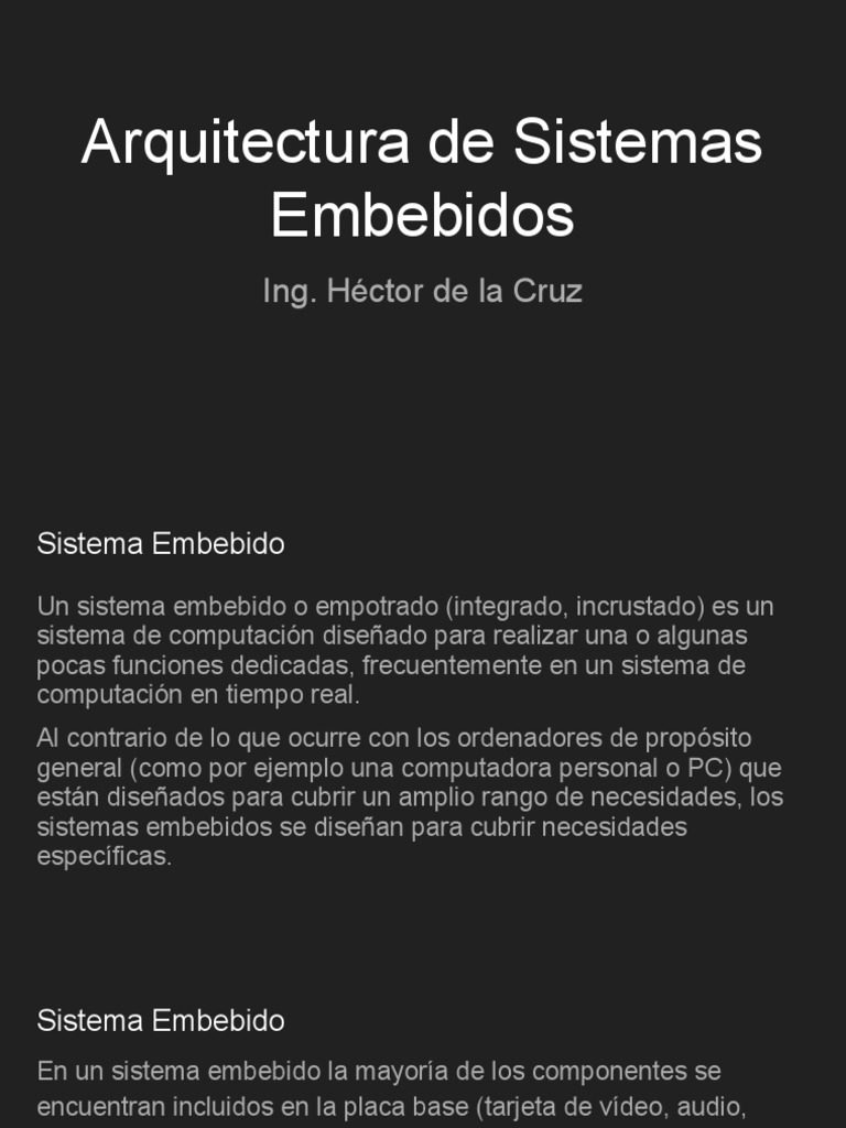 Ejemplos de Sistemas Embebidos | PDF | Sistema Integrado | Edad de ...