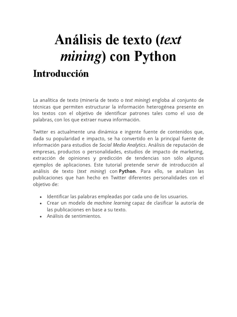 Práctica 2 Análisis de Texto Con Python | PDF | Informática