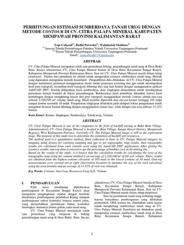 Metode Contour | PDF