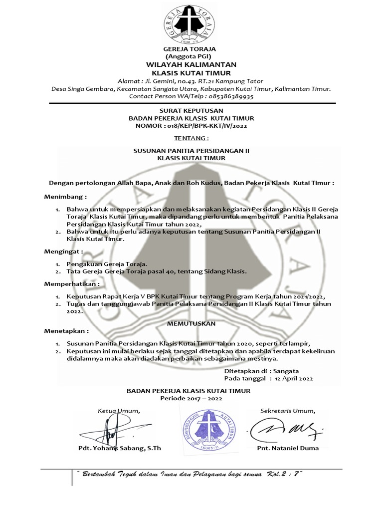 SK Panitia Persidangan Iii KKT | PDF