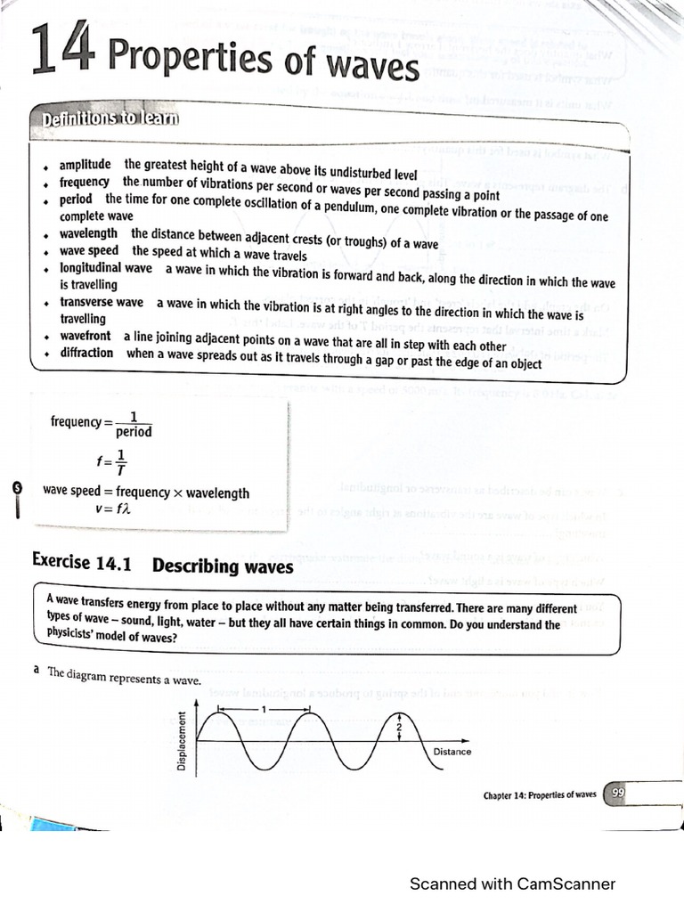 Classwork-Homework Waves | PDF