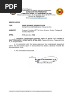 Posting of Updated BFP Quality Policy and Quality Objectives | PDF