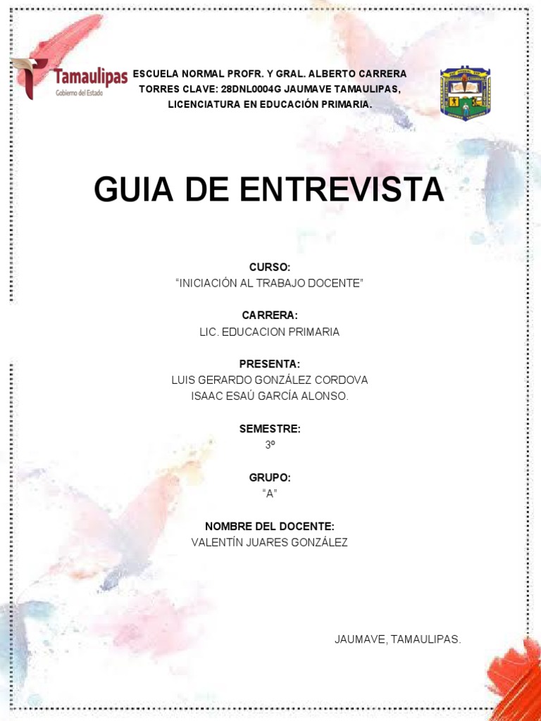 Guía Entrevista Miquihuana Isac-Gera 2 | PDF | Método de enseñanza | Maestros