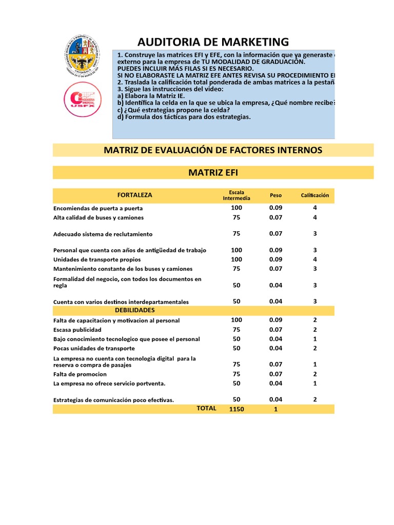 Plantilla - Matriz Ie - Trans Copacabana S.A. | PDF | Business | Economias