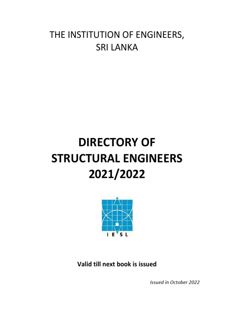 Directory of Structural Engineers 2021-2022 | PDF | Beam (Structure ...