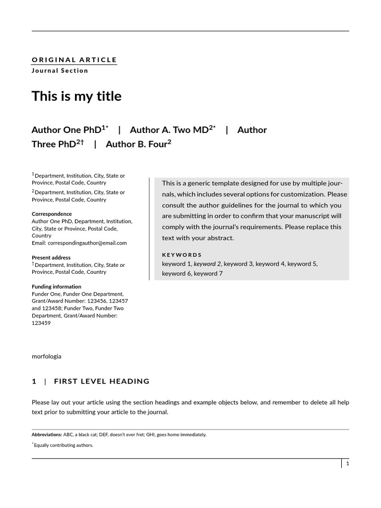 Wiley Journal Template | PDF | Computing